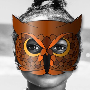 Owl Mask Printable Paper DIY for Kids and Adults. PDF - Etsy
