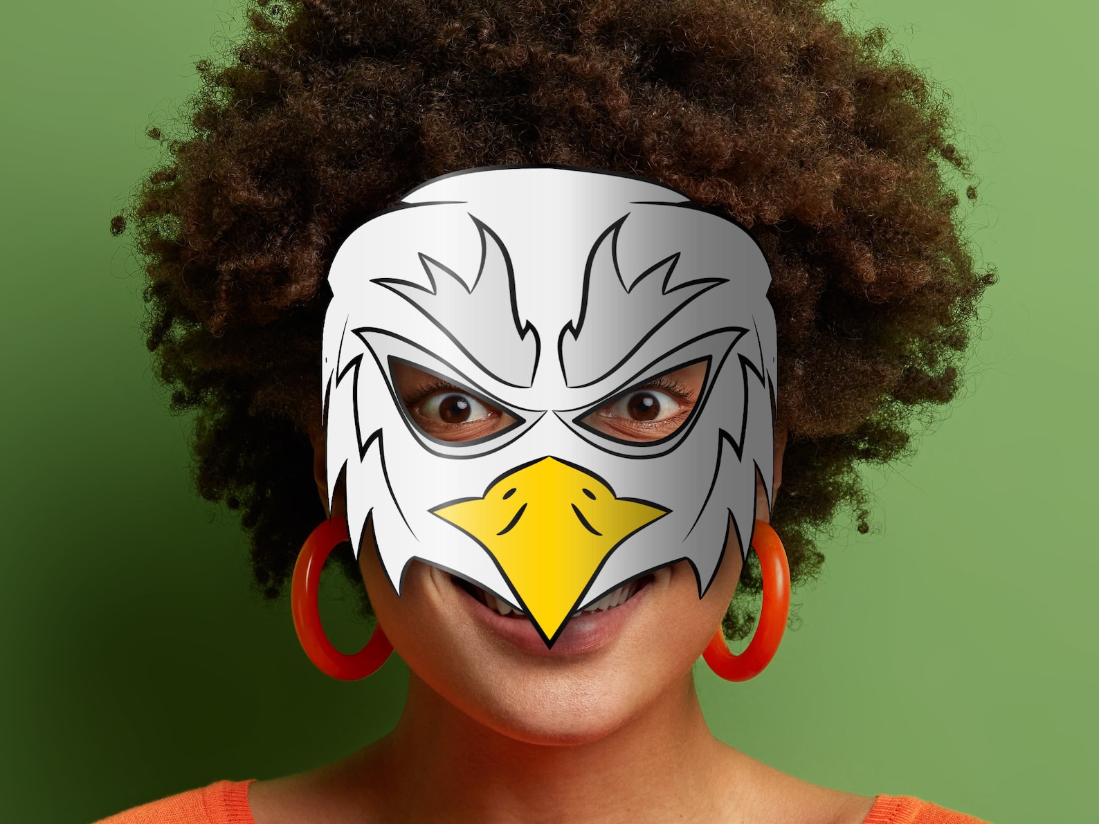 Eagle Mask Printable, Paper DIY for Kids and Adults. PDF Template ...