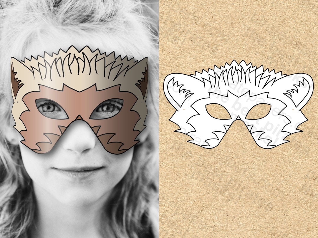 Hedgehog Masks Printable Color Coloring Paper DIY for Kids - Etsy