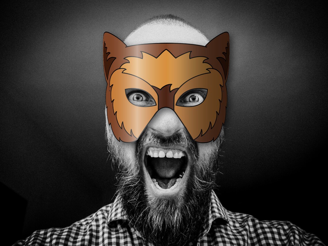 Bear Mask Printable Paper DIY for Kids and Adults. PDF - Etsy