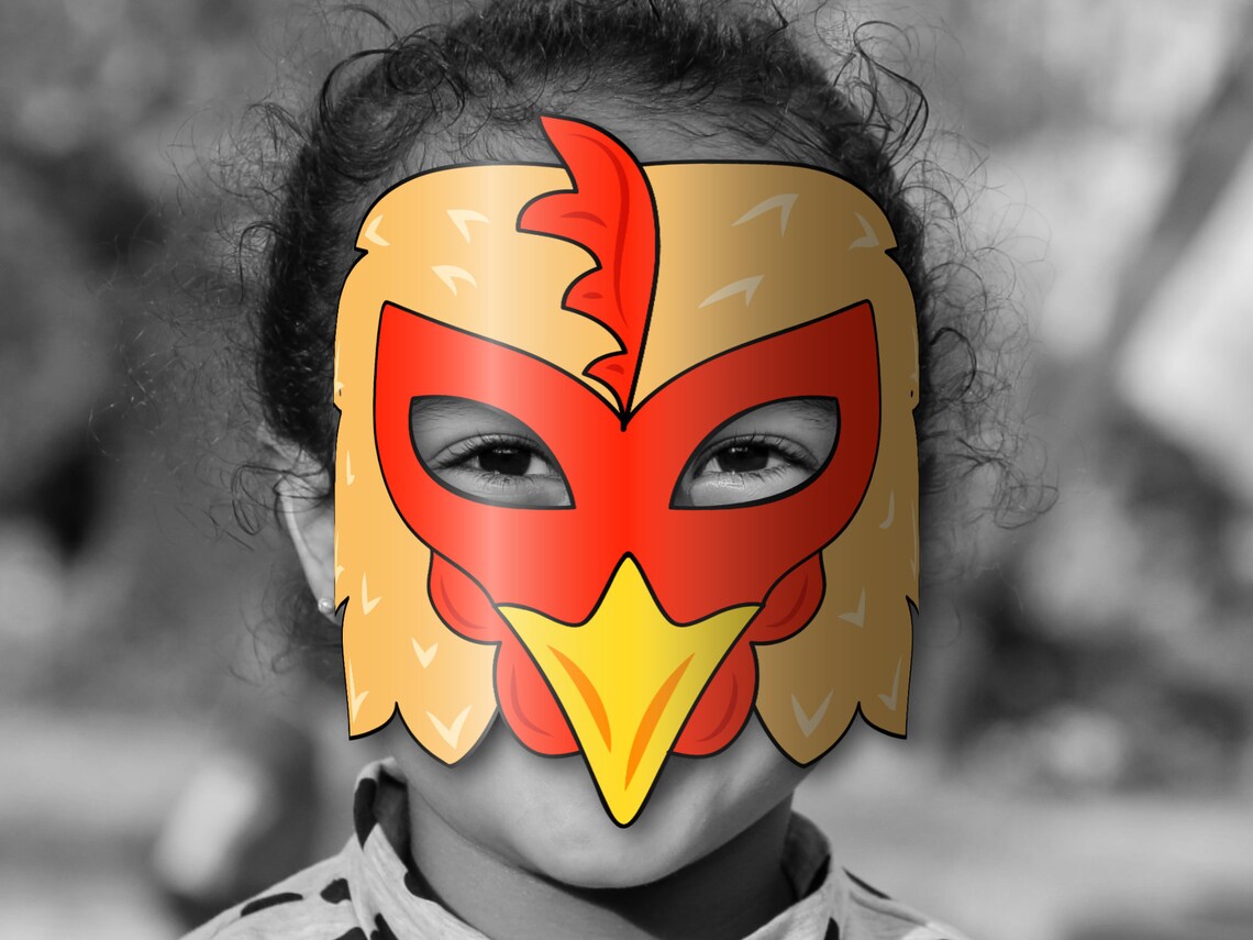 Chicken Mask Printable Hen Mask Paper DIY for Kids and - Etsy