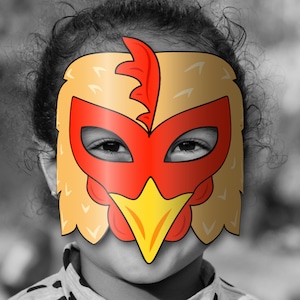Chicken Mask Printable Hen Mask Paper DIY for Kids and - Etsy