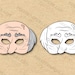 Old Man Masks Printable Color Coloring, Paper DIY for Kids and Adults ...