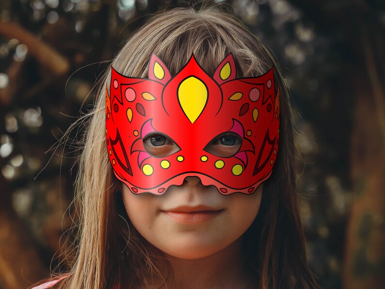 Fairy 4 Mask Printable, Paper DIY for Kids and Adults. PDF Template ...