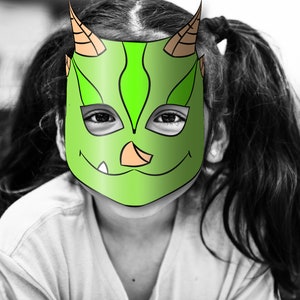 Baby Dragon Mask Printable Paper DIY for Kids and Adults. PDF - Etsy