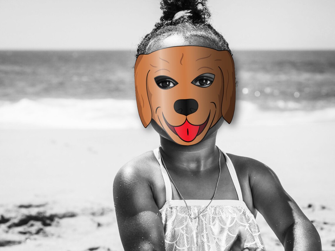 Dog Retriever Mask Printable Breed Paper DIY for Kids and - Etsy