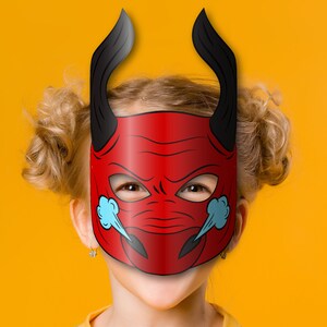 Minotaur Mask Printable, Paper DIY for Kids and Adults. PDF Template ...