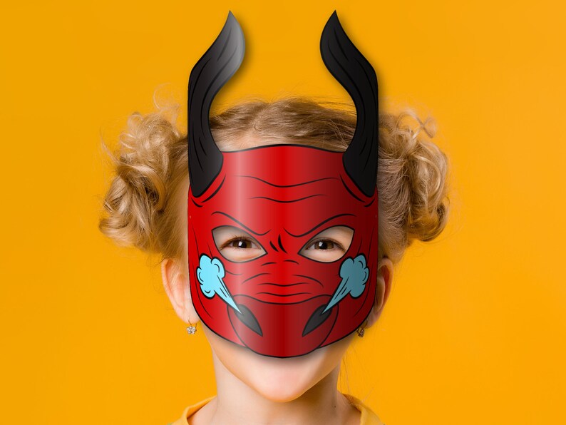Minotaur Mask Printable, Paper DIY for Kids and Adults. PDF Template ...
