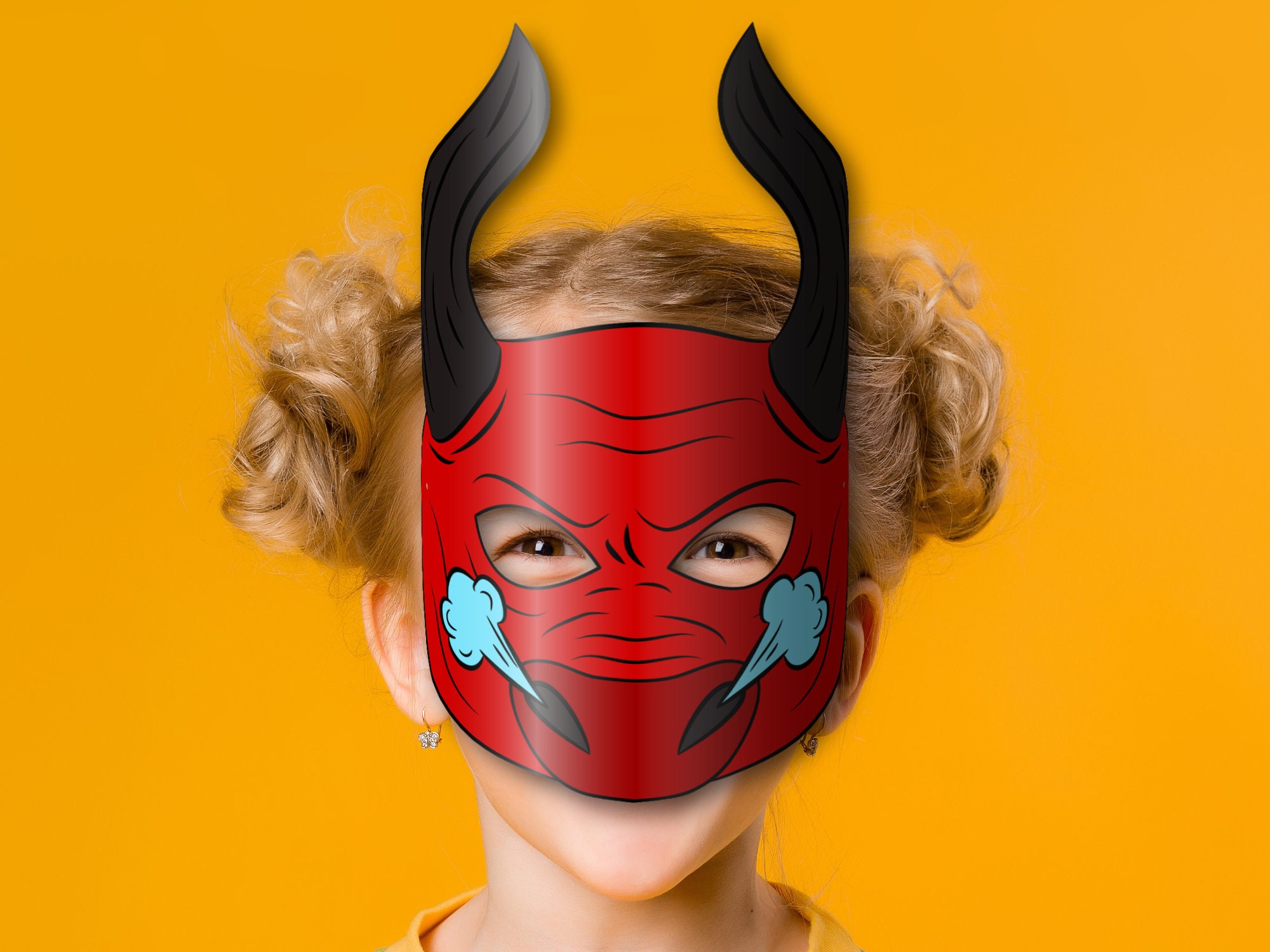 Minotaur Mask Printable, Paper DIY for Kids and Adults. PDF Template ...