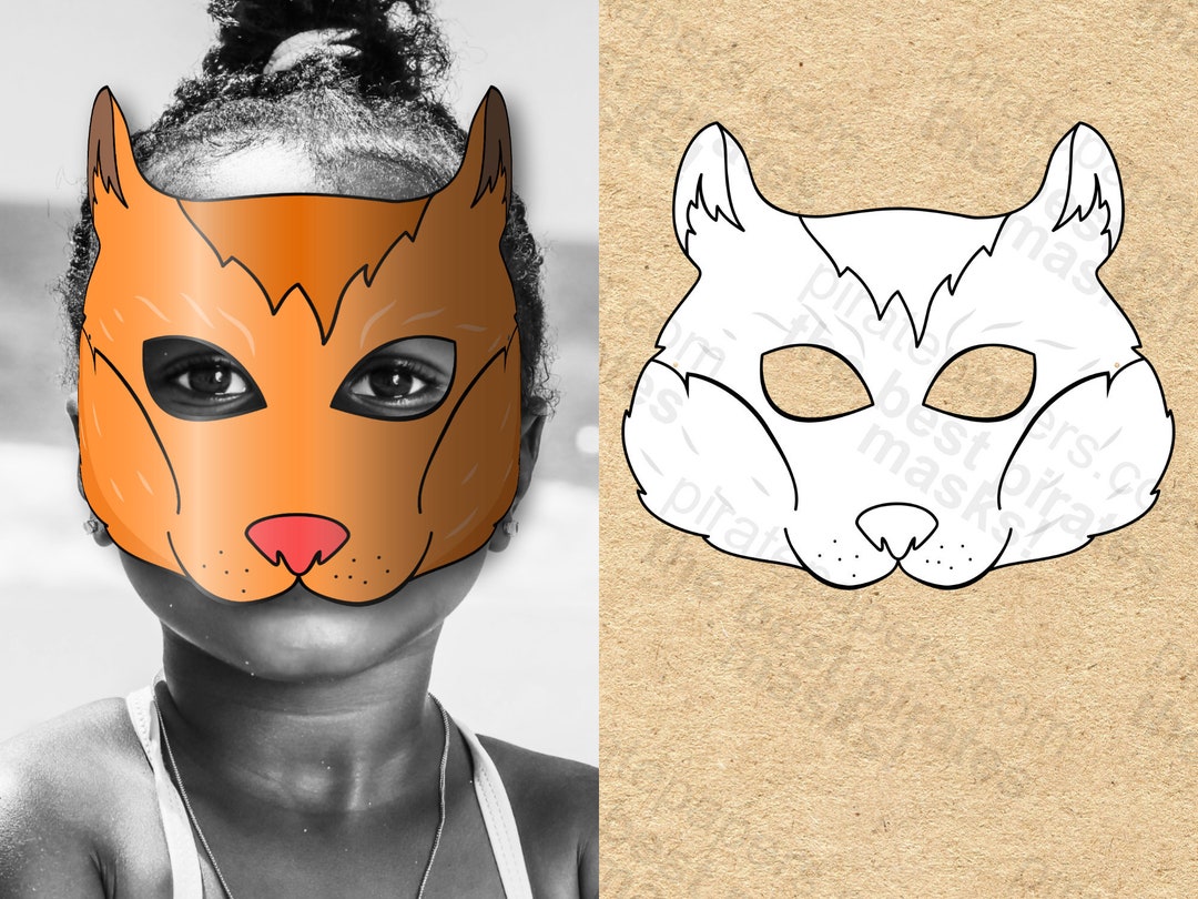 Hamster Masks Printable Color Coloring Paper DIY for Kids - Etsy