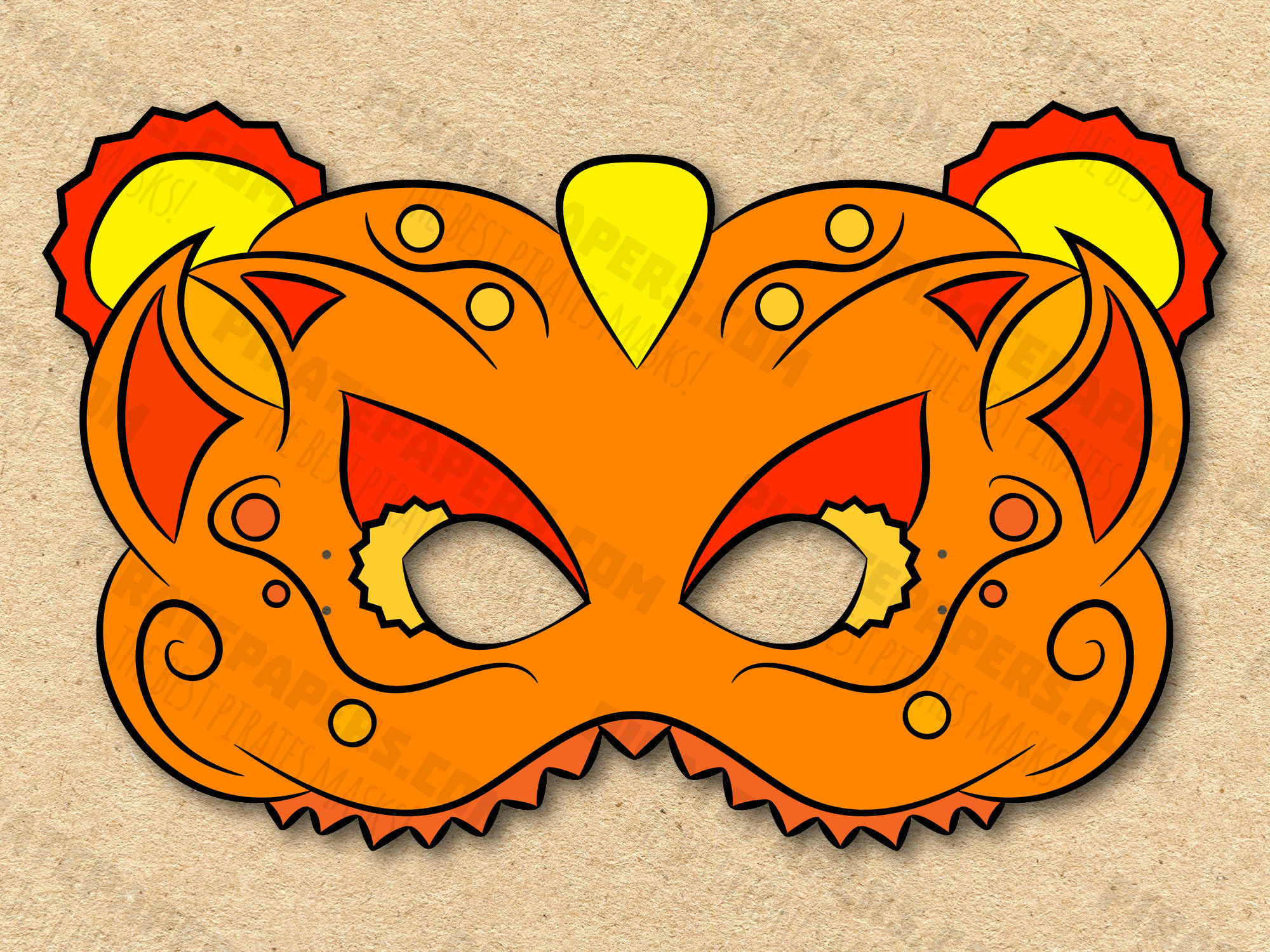 Fairy 2 Masks Printable Color Coloring, Paper DIY for Kids and Adults ...