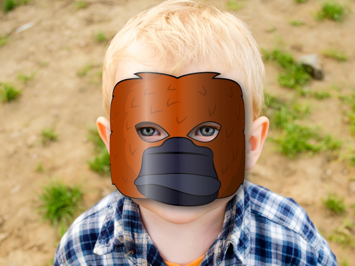 Platypus Mask Printable, Paper DIY for Kids and Adults. PDF Template ...