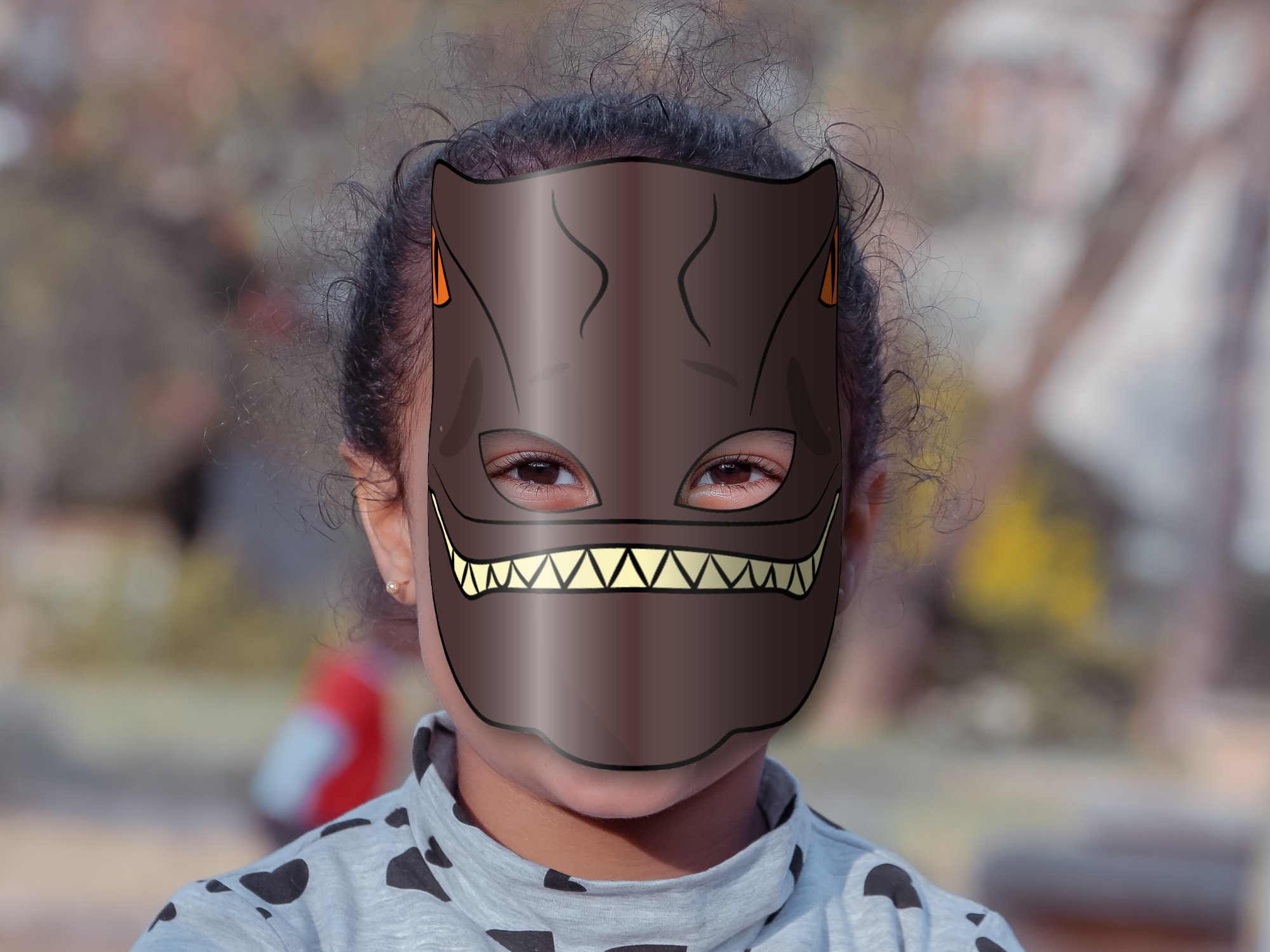 Dinosaur Velociraptor Mask Printable, Paper DIY for Kids and Adults ...