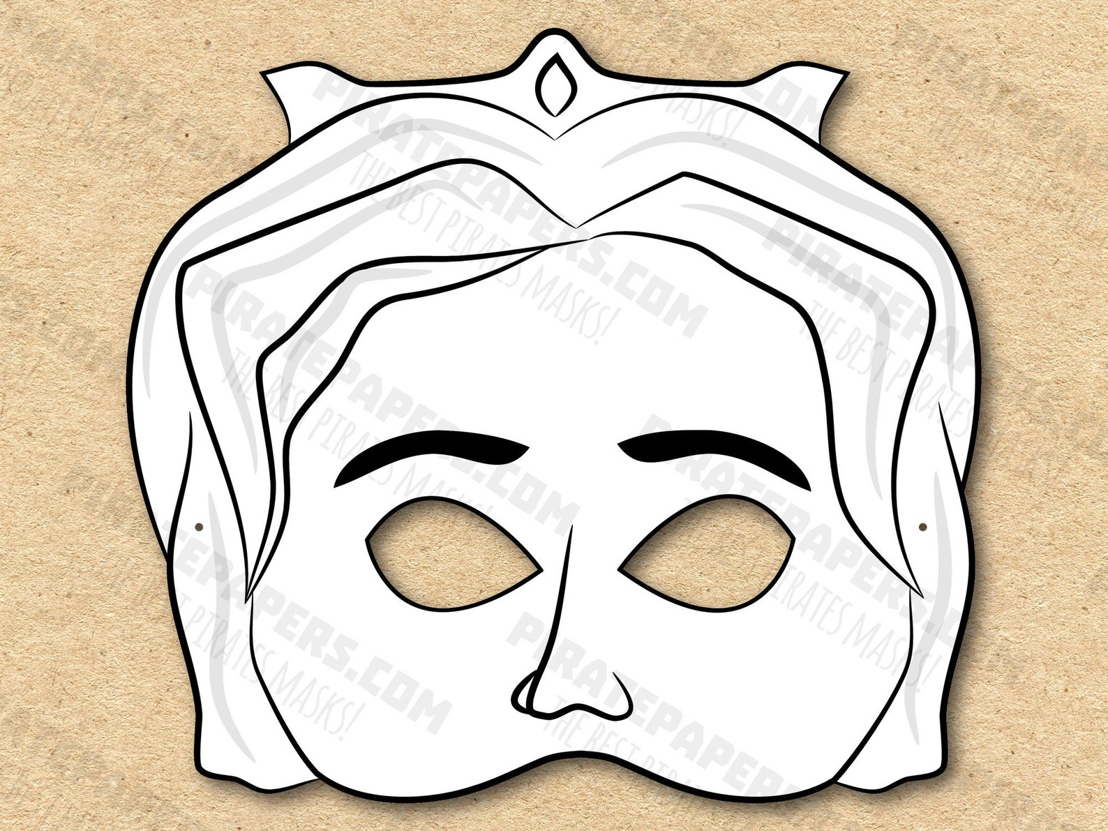 Fairy Tale Masks Printable Coloring, Cinderella, Prince, King, Queen ...