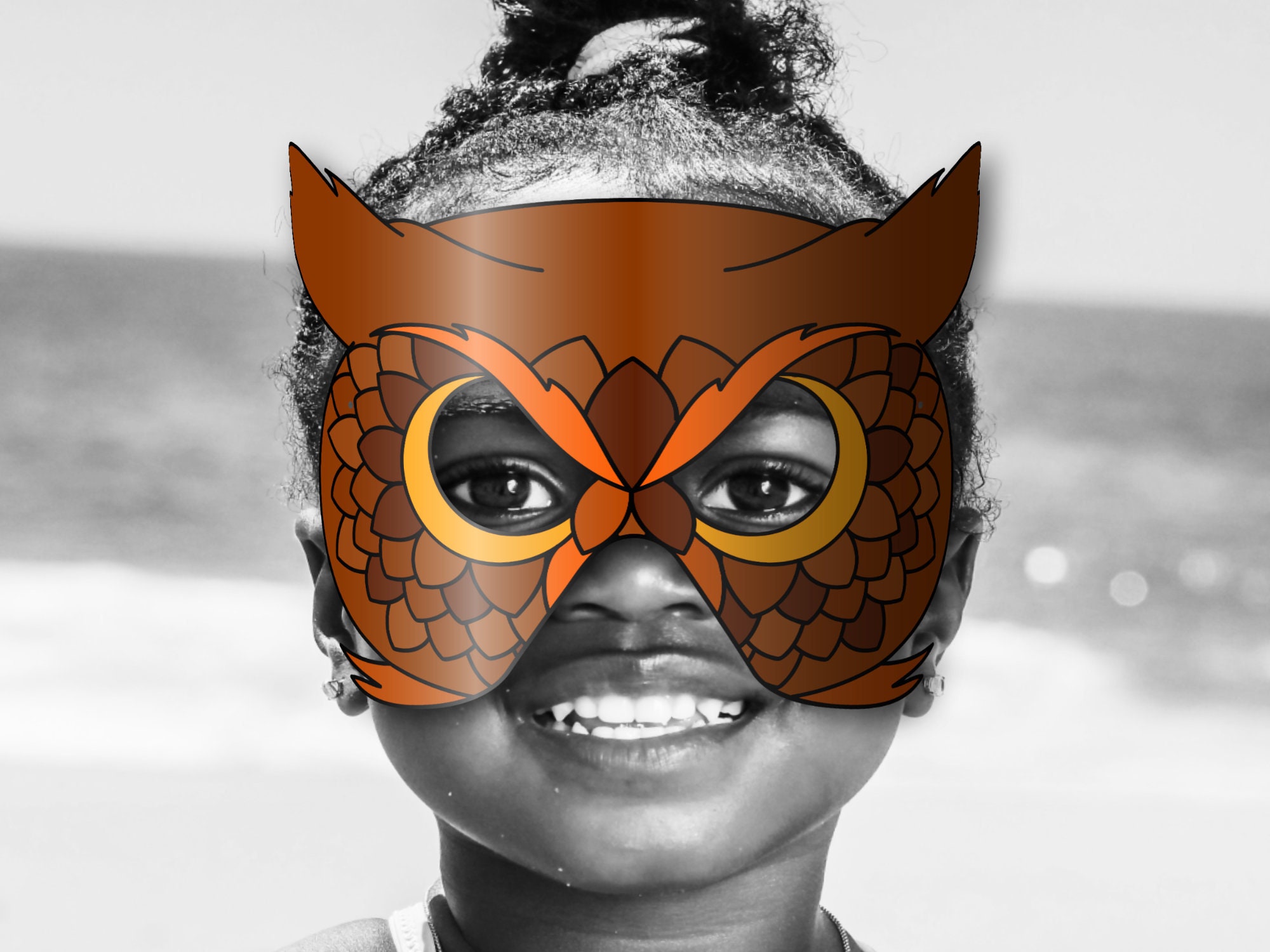 Owl Mask Printable Paper DIY for Kids and Adults. PDF - Etsy Canada