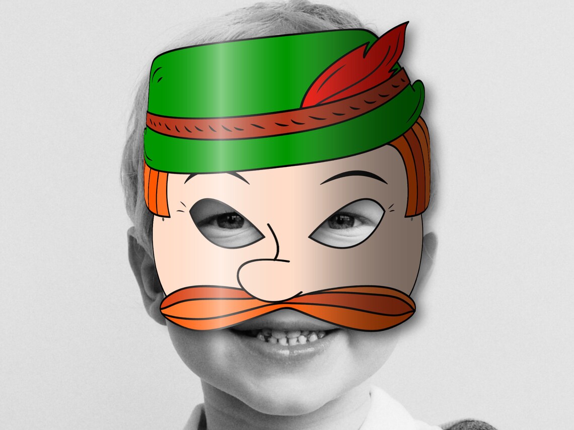 Woodcutter Mask Printable little Red Riding Hood Paper DIY - Etsy