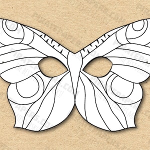 Butterfly Mask Printable Coloring Peacock, Paper DIY for Kids and ...