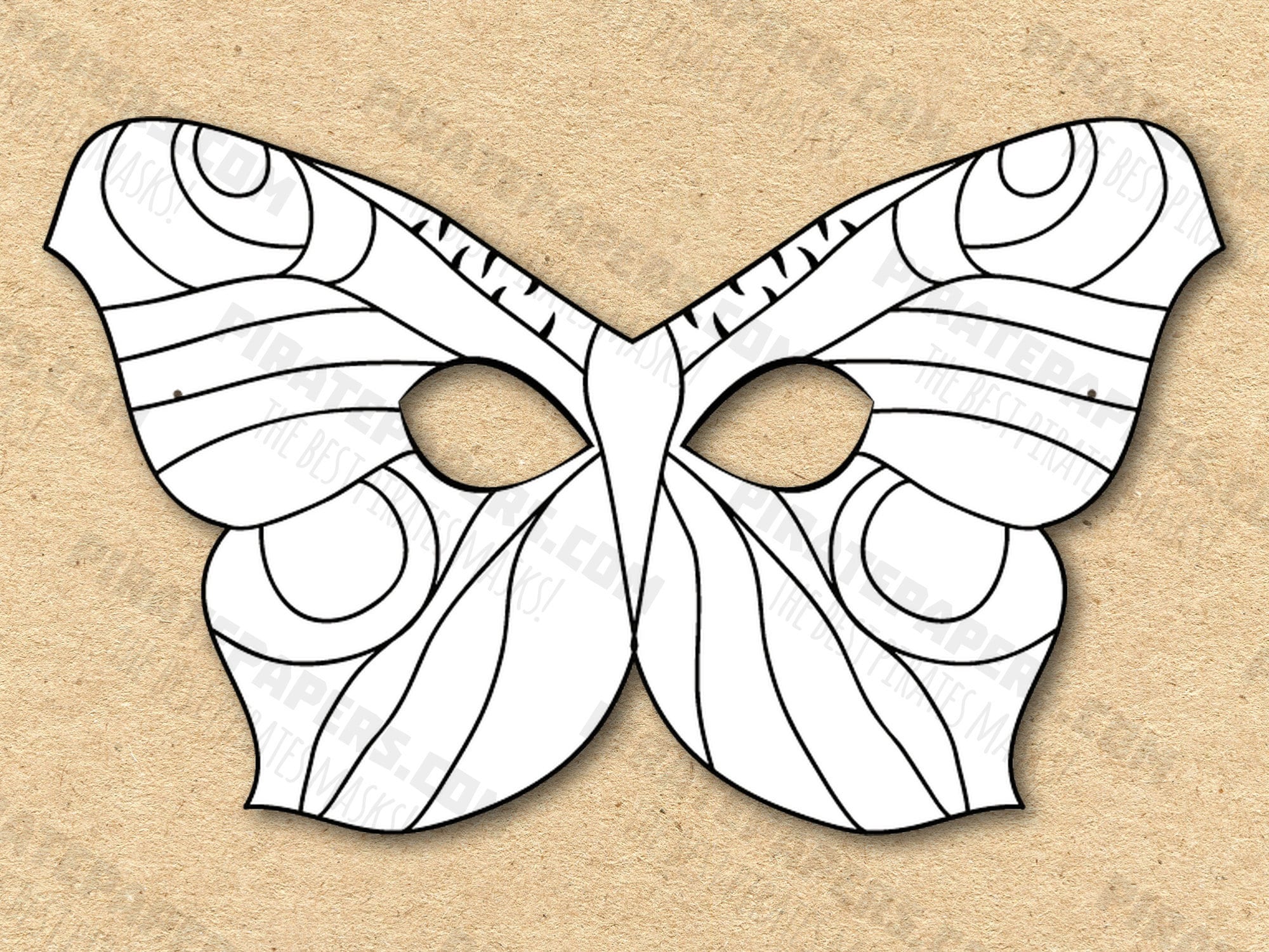 Butterfly Mask Template