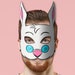 White Rabbit Mask Printable alice in Wonderland, Paper DIY for Kids and ...