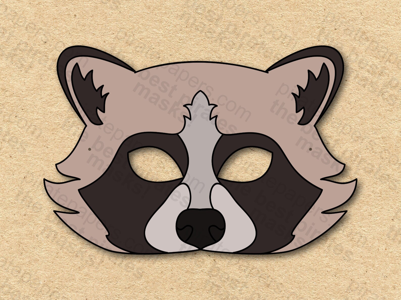 Raccoon Mask Printable Paper DIY for Kids and Adults. PDF - Etsy Australia