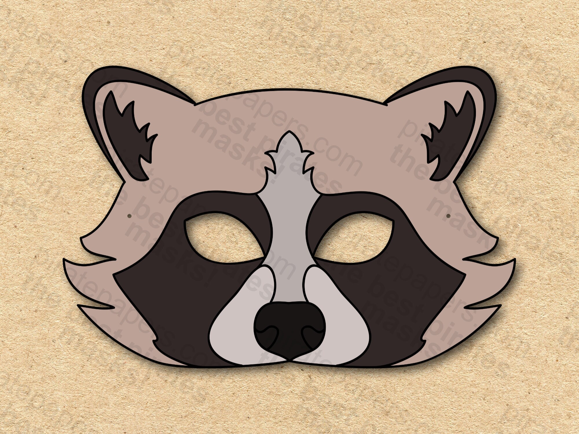 Raccoon Mask Printable Paper DIY for Kids and Adults. PDF - Etsy Australia