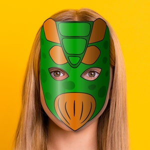 Dinosaur Stegosaurus Mask Printable, Paper DIY for Kids and Adults. PDF ...