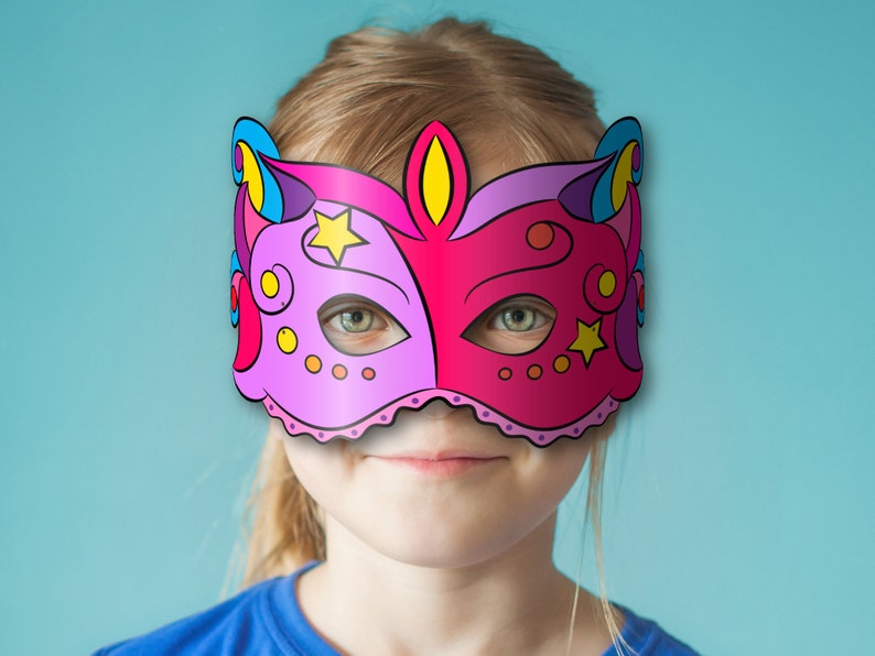 Fairy Mask Printable, Paper DIY for Kids and Adults. PDF Template ...