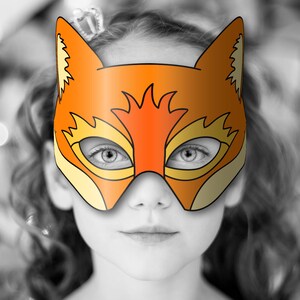 Fox Mask Printable Paper DIY for Kids and Adults. PDF - Etsy