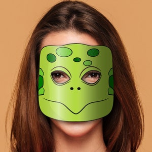 Turtle Mask Printable, Paper DIY for Kids and Adults. PDF Template ...