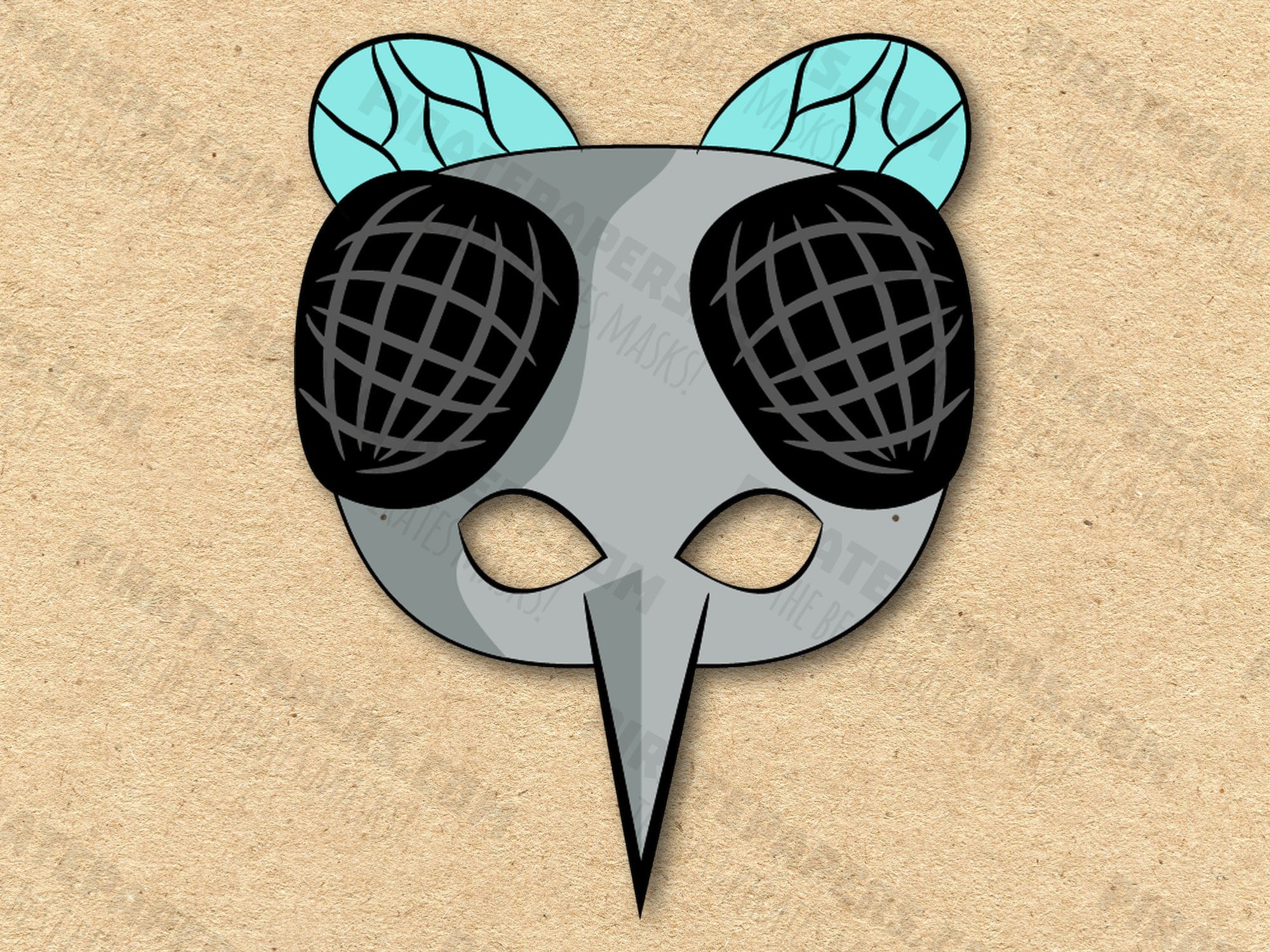 Mosquito Mask Printable, Paper DIY for Kids and Adults. PDF Template ...