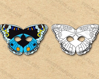 Bee Masks Printable Color Coloring Paper DIY for Kids and - Etsy