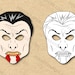 Dracula Masks Printable Color + Coloring, Paper DIY for Kids and Adults ...