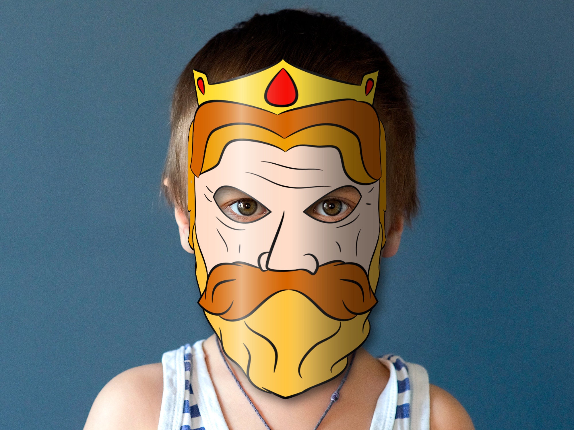 King Masks Printable Color Coloring, Paper DIY for Kids and Adults. PDF ...
