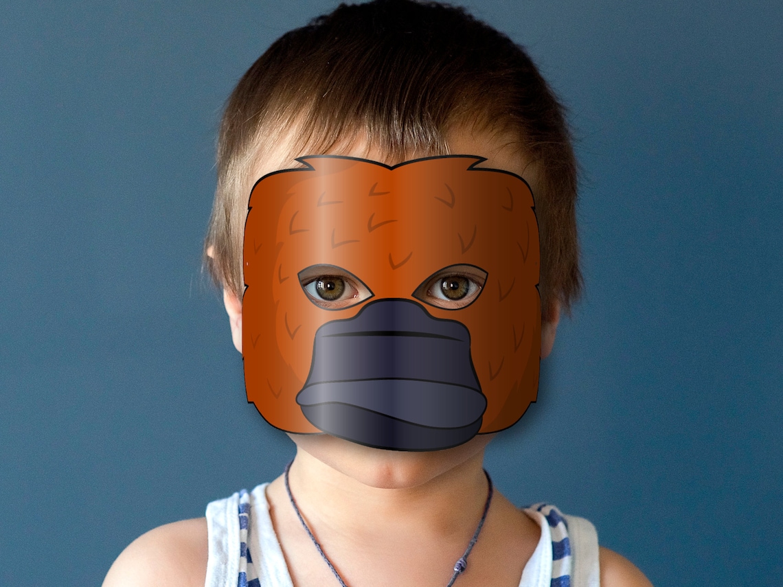 Platypus Mask Printable, Paper DIY for Kids and Adults. PDF Template ...