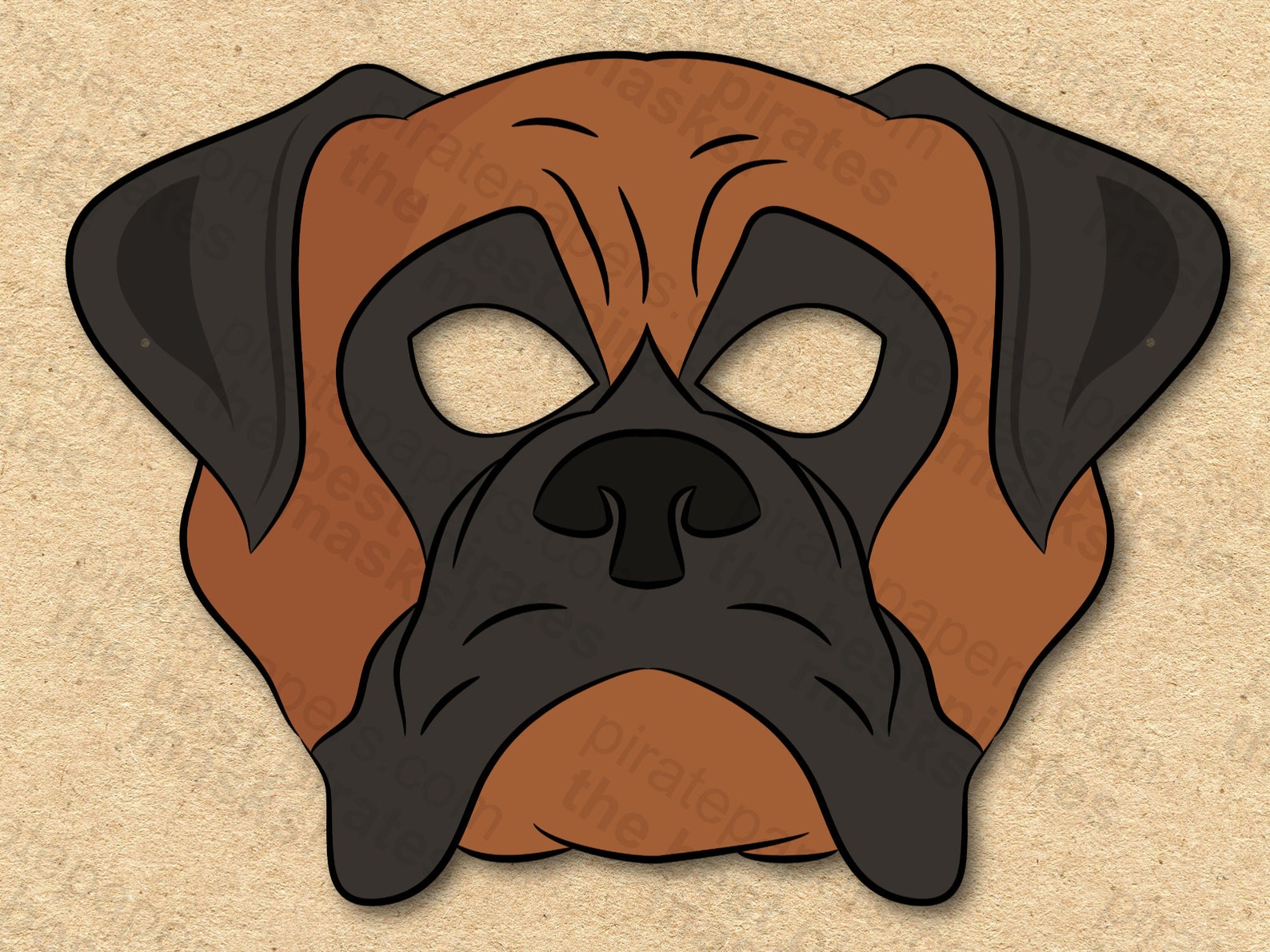 Dog Boxer Mask Printable Breed Paper DIY for Kids and Adults. - Etsy