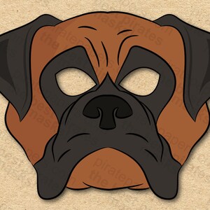 Dog Boxer Mask Printable Breed Paper DIY for Kids and Adults. - Etsy