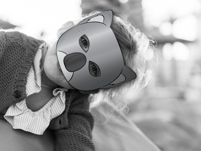 Koala Masks Printable Color Coloring Paper DIY for Kids and - Etsy