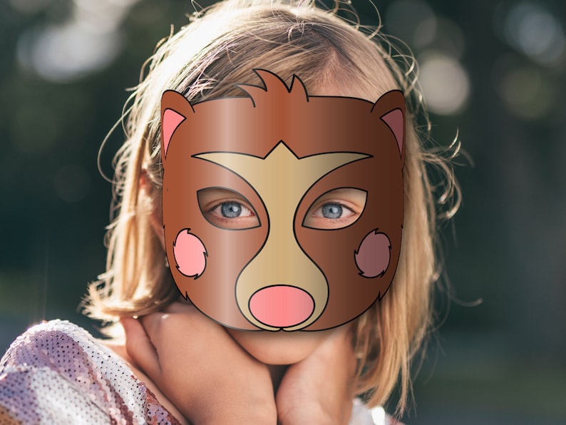 Bear-baby Masks Printable Color Coloring goldilocks and the Three Bears ...