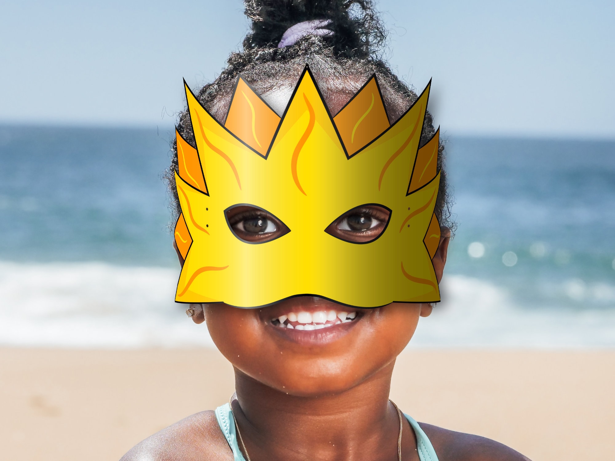 Sun Mask Printable, Paper DIY for Kids and Adults. PDF Template ...