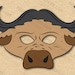 Buffalo Mask Printable, Paper DIY for Kids and Adults. PDF Template ...