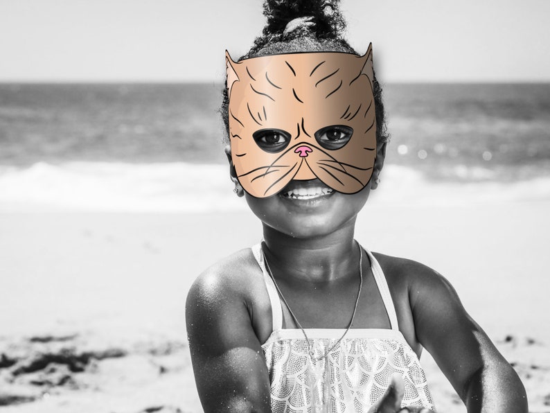 Cat Persian Mask Printable Breed Paper DIY for Kids and - Etsy