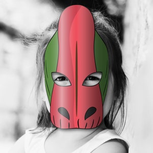 Dinosaur Parasaurolophus Mask Printable Paper DIY for Kids - Etsy