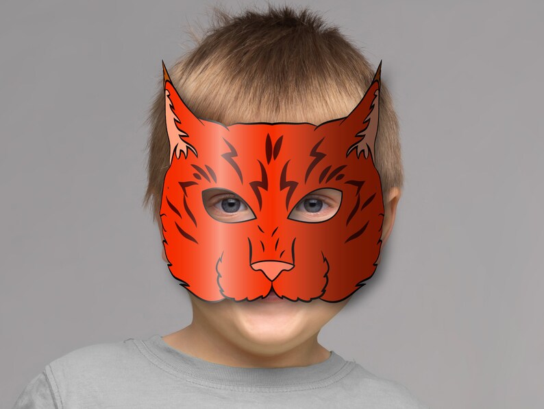 Cat Maine Coon Mask Printable Breed, Paper DIY for Kids and Adults. PDF ...