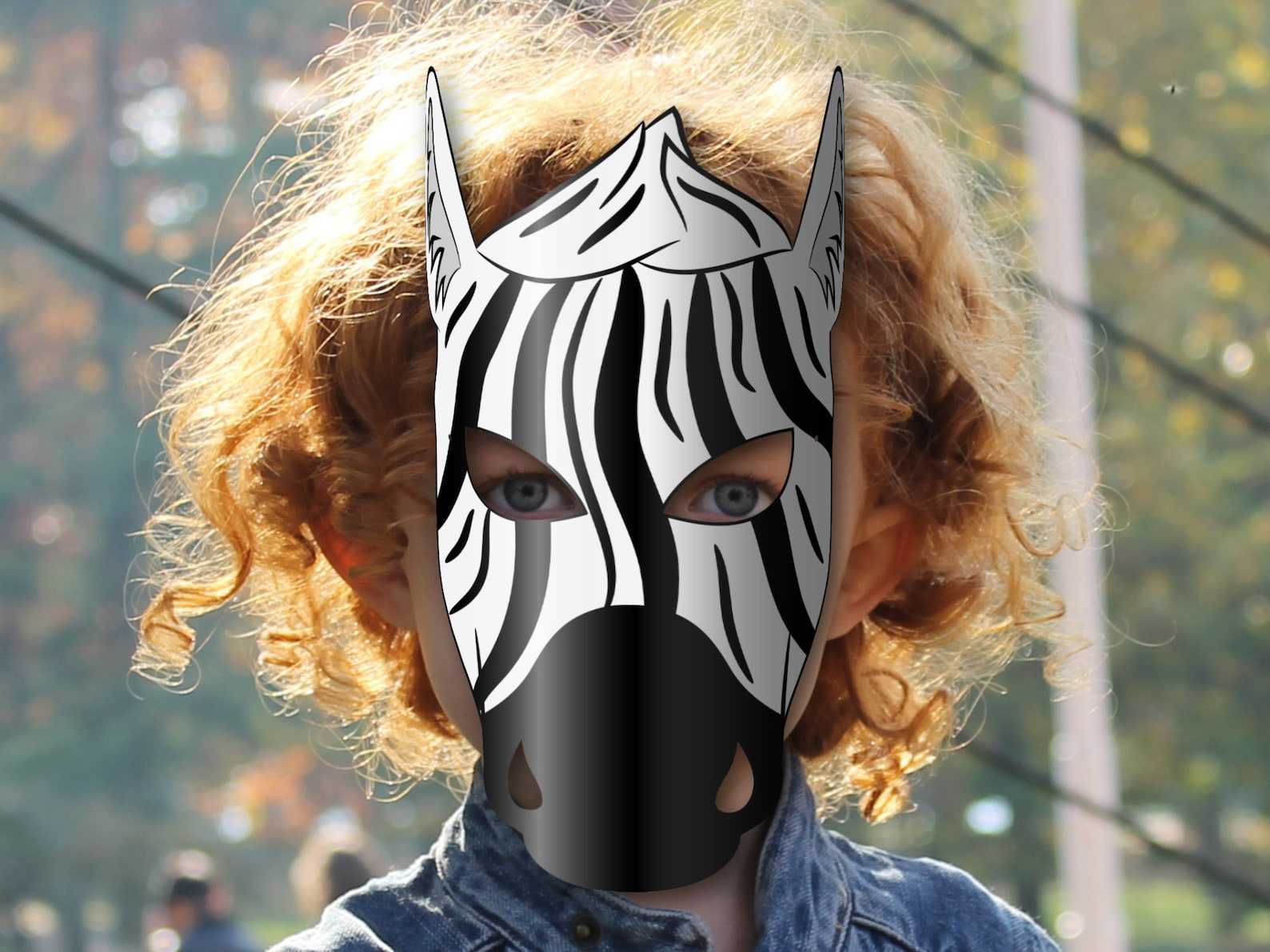 Zoo Animals 2 Masks Printable, Tiger, Monkey, Snake, Zebra. Paper DIY ...