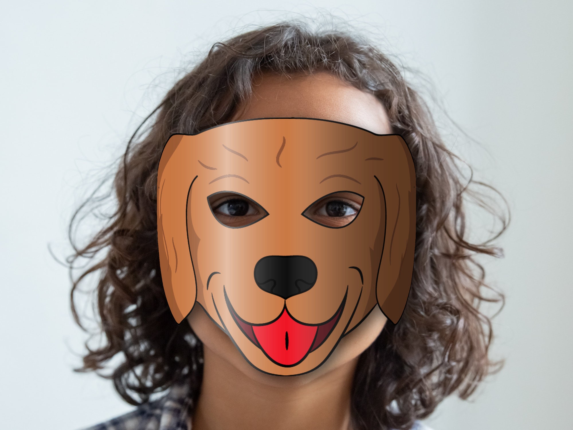 Dog Retriever Masks Printable Color + Coloring Breed, Paper DIY for ...