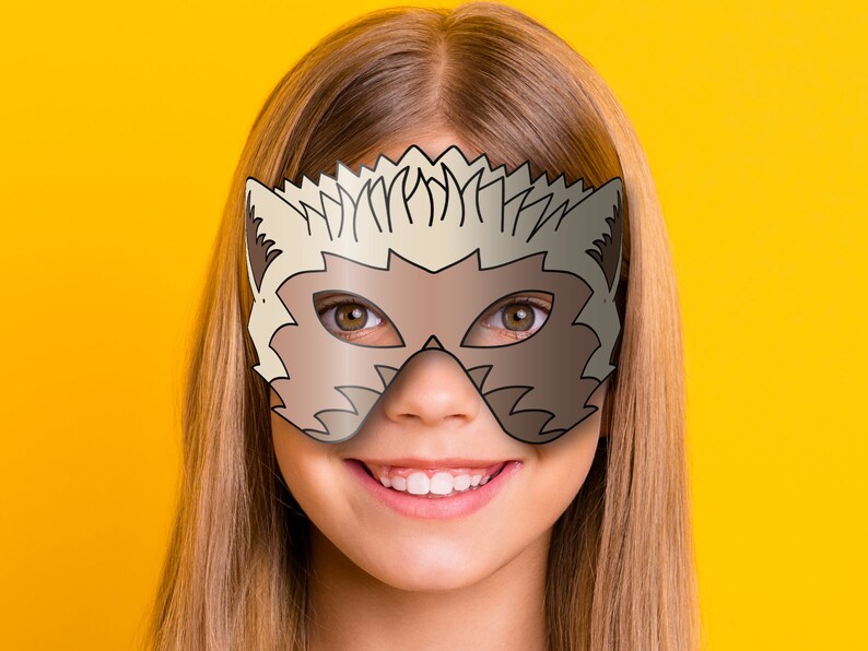 Hedgehog Mask Printable, Paper DIY for Kids and Adults. PDF Template ...