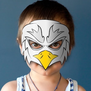 Eagle Masks Printable Color + Coloring, Paper DIY for Kids and Adults ...