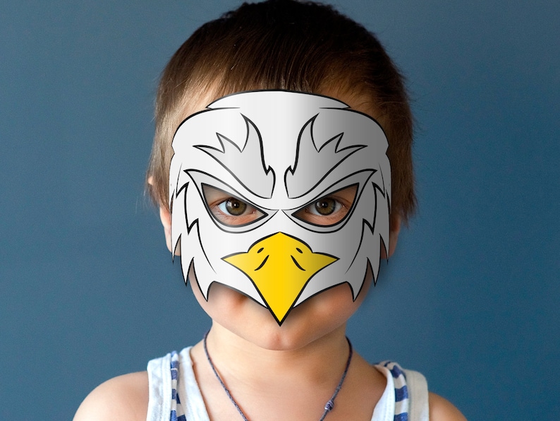 Eagle Mask Printable, Paper DIY for Kids and Adults. PDF Template ...