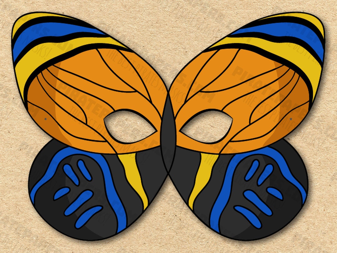 Butterfly Mask Printable Nymphalidae, Paper DIY for Kids and Adults ...