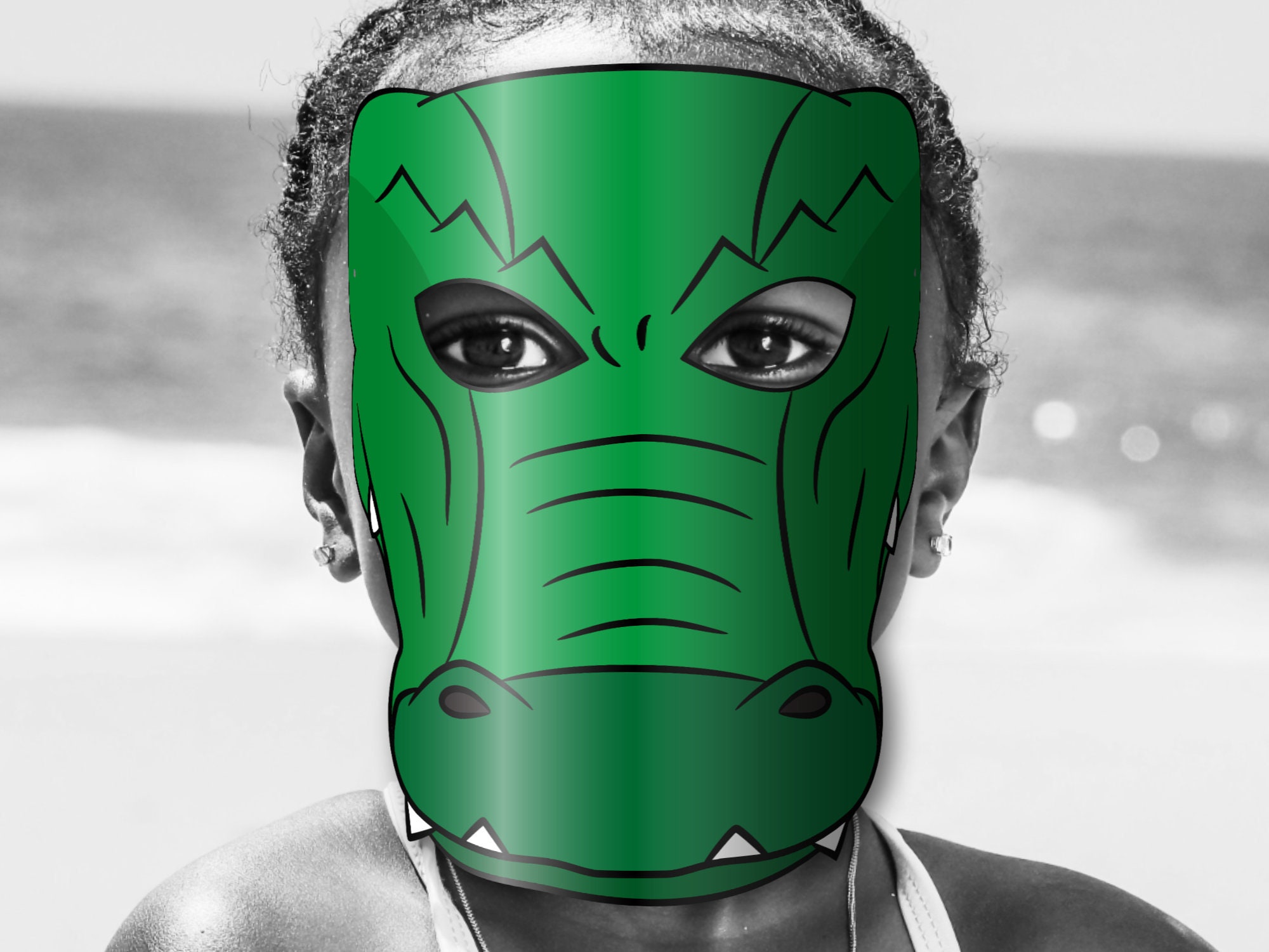 Crocodile Mask Printable Paper DIY for Kids and Adults. PDF - Etsy Canada